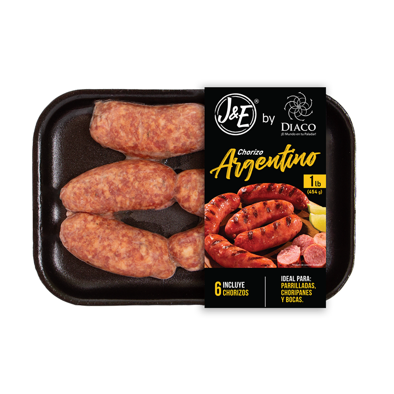 J&E® Bandeja Chorizo Argentino 1 lb - DIACO FOODS